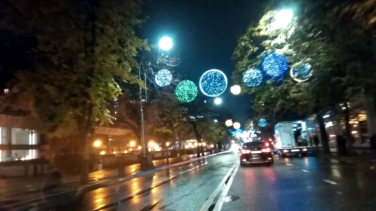 Краснодар - поездка по ночному городу под музыку - Been A While _ Sam Feldt - 22 ноября 2023 г.