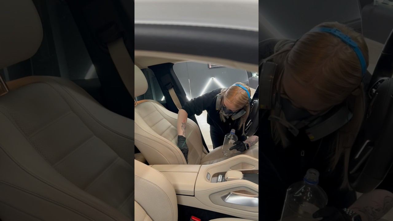 Реставрация кожаного сиденья автомобиля  Mercedes Benz