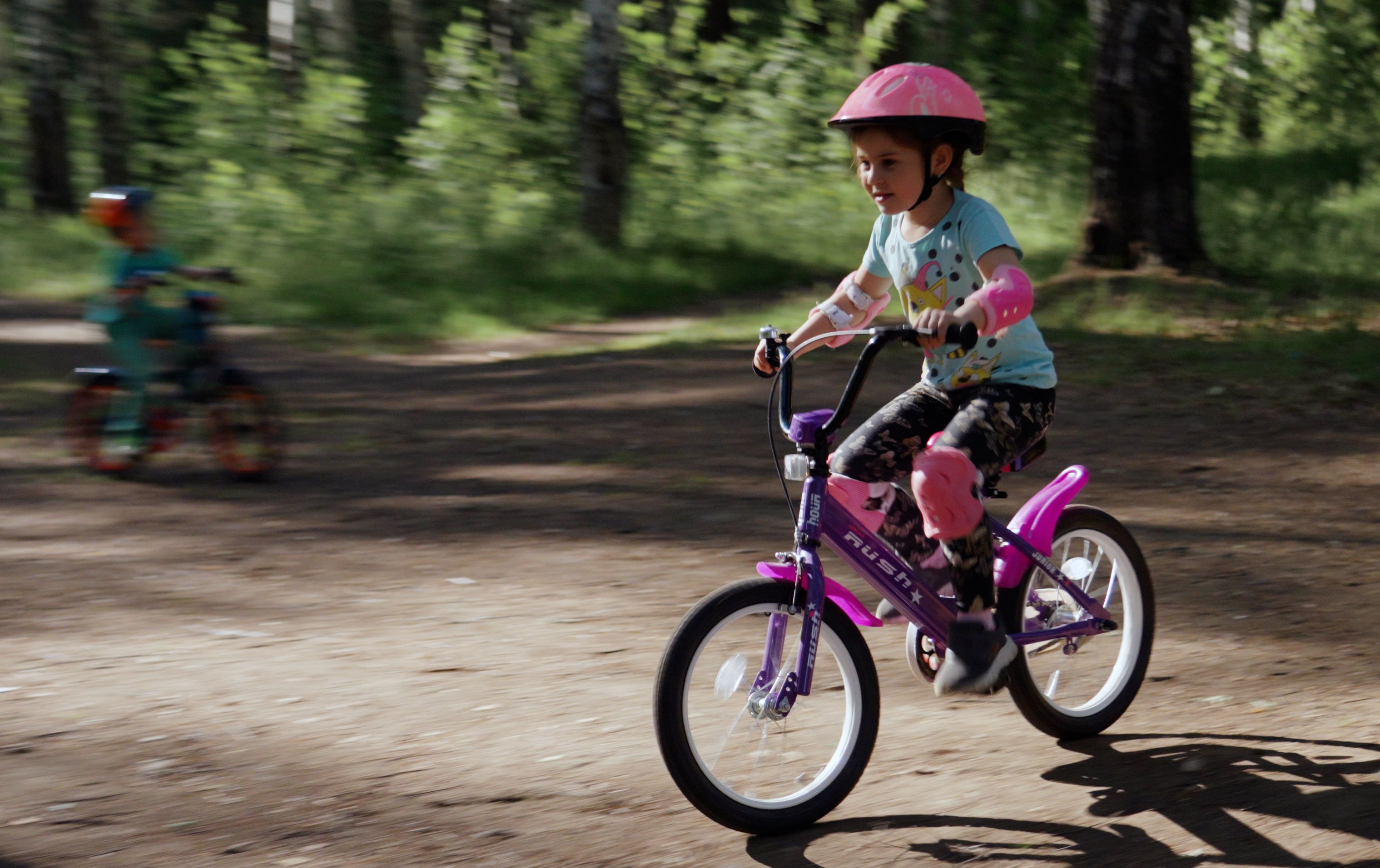 Первая велотренировка Киры