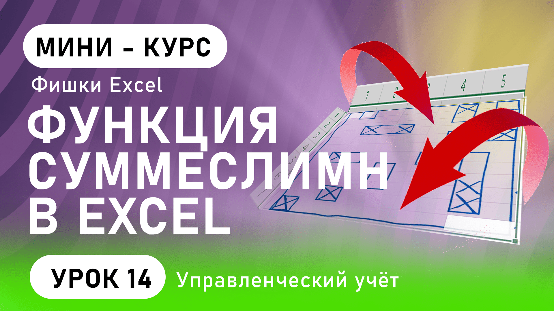 Формула СУММЕСЛИМН в Excel | Суммесли Excel примеры | Фишки Excel (урок 14)