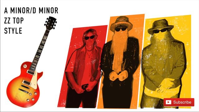 ZZ TOP STYLE BACKING JAM TRACK GUITAR A Minor D Minor