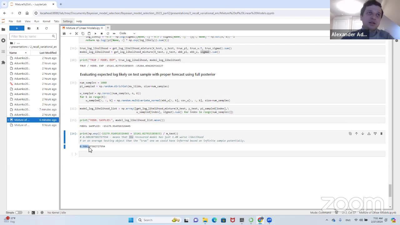 Байесовский выбор моделей II, 2