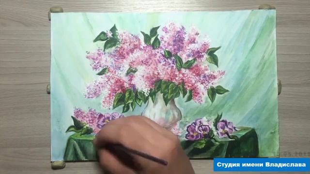 Мастер-класс по написанию картины. Картина " Запах весны" 2018г.