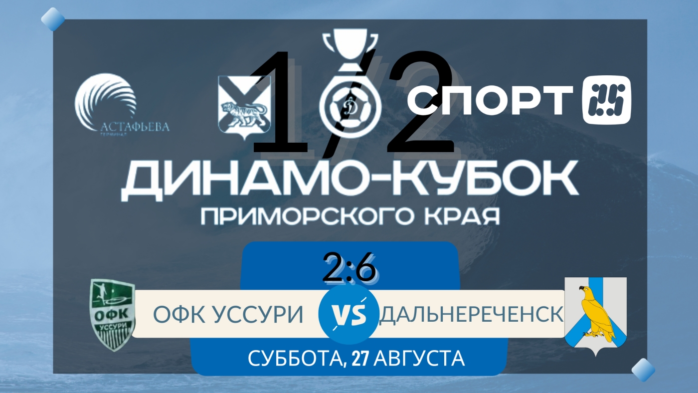 Обзор матча «ОФК Уссури» - «Дальнереченск» / Полуфинал «Динамо-Кубка Приморского края»/ 27.08.2022