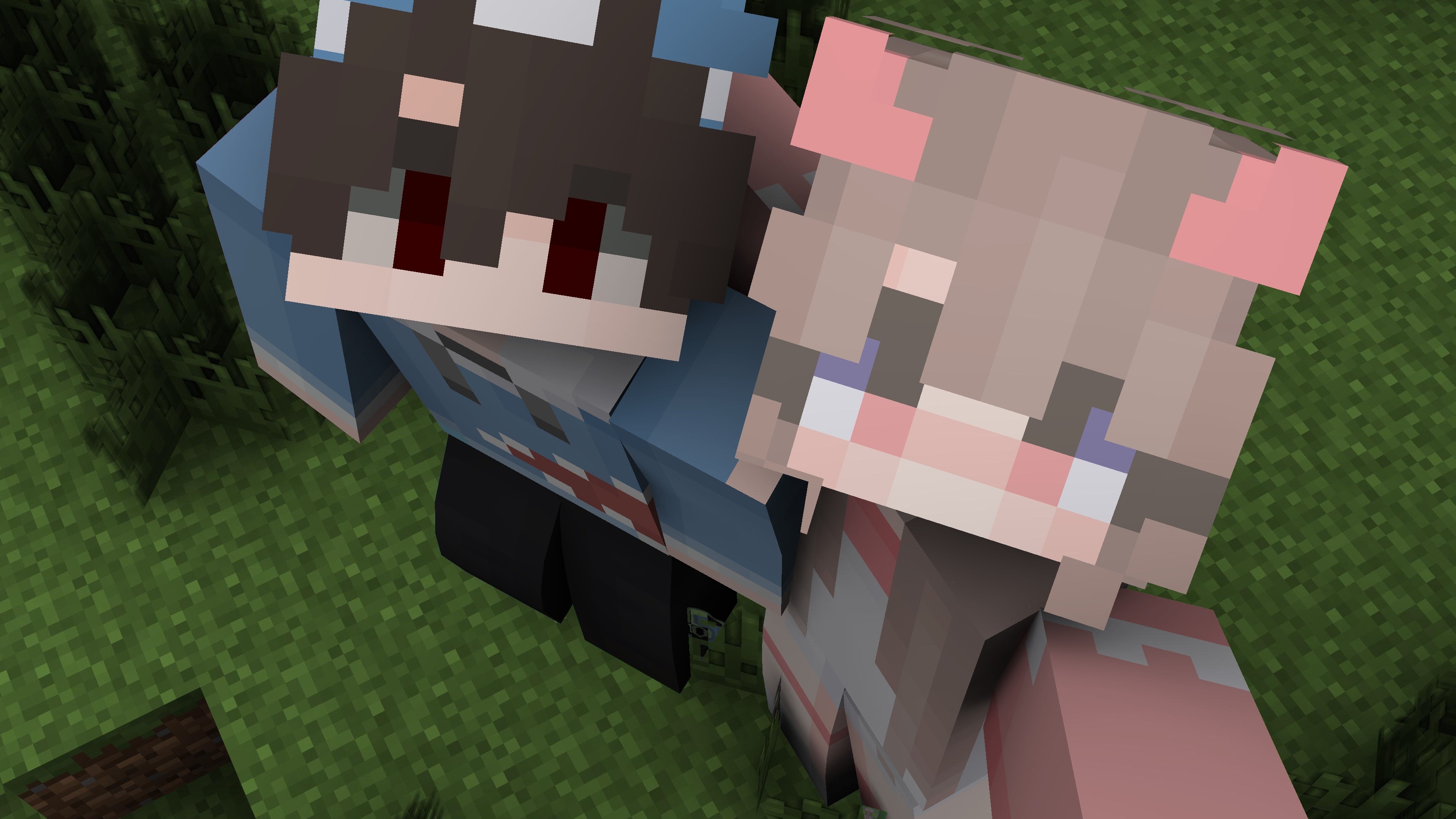 выживание с Китти в майнкрафте