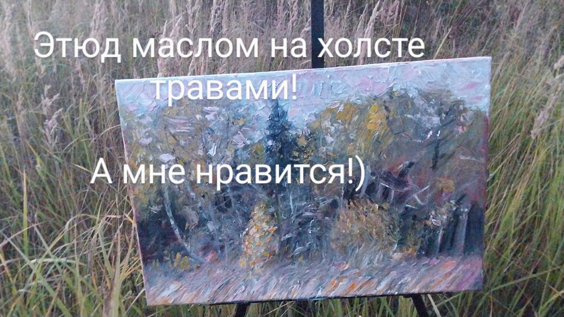 ЭТЮД В ОКТЯБРЕ. ХОЛСТ, МАСЛО, ТРАВЫ)