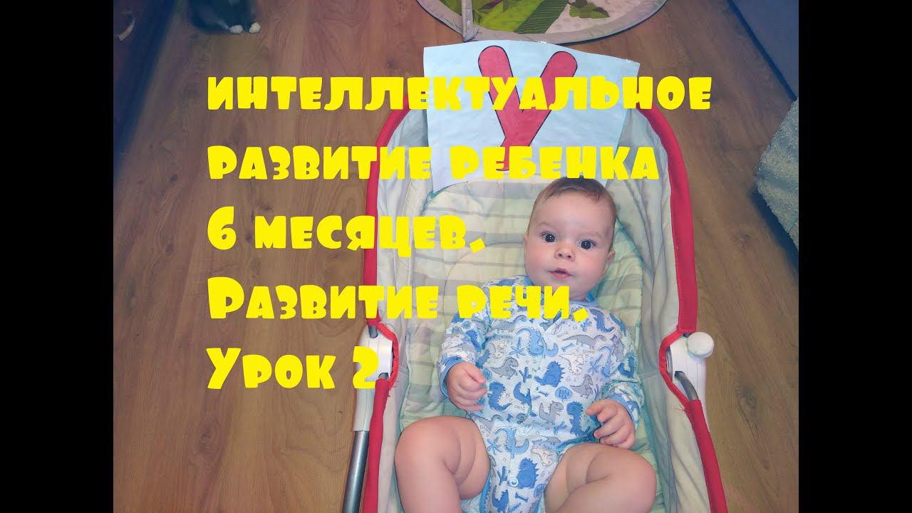 Интеллектуальное развитие ребенка 6 месяцев. Развитие речи. Урок 2