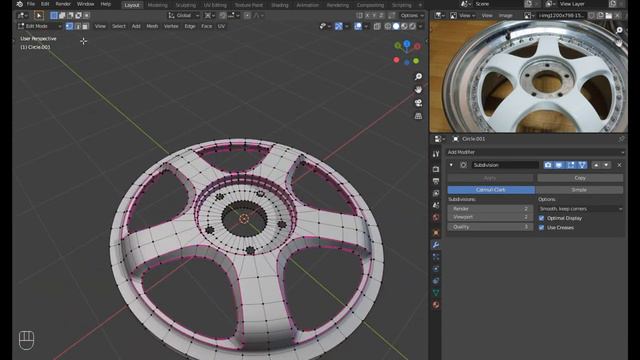 Моделирование диска  в Blender 2.8