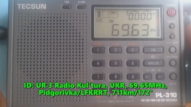 18.06.2020 08:59UTC, [Es, OIRT], Украинское радио 3, 69.65МГц, 711км
