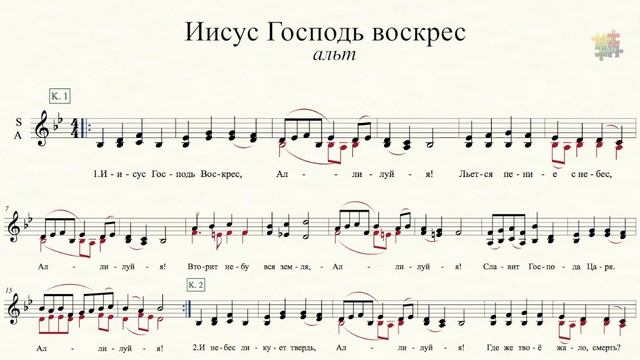 Иисус Господь воскрес - альт