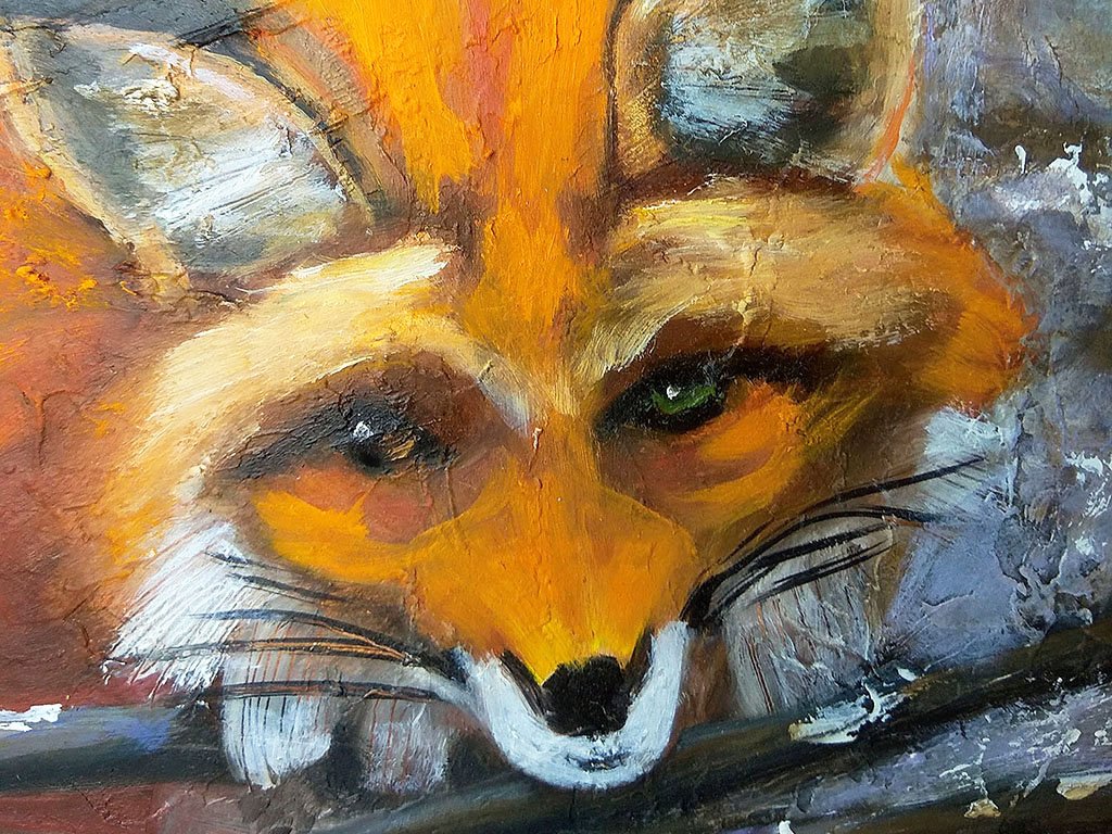 Картина маслом Лисичка. Живопись маслом