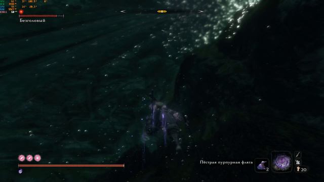 SEKIRO НГ+ Два Безголовых под водой в озере. Вариант как пройти.