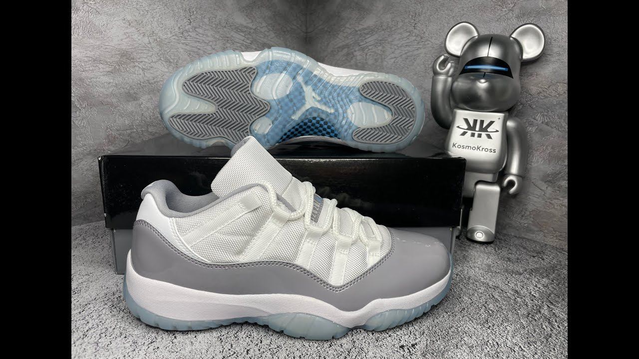 Кpосcoвки Nike Air Jordan 11 Retro Low 'Cement Grey' (AV2187 140)