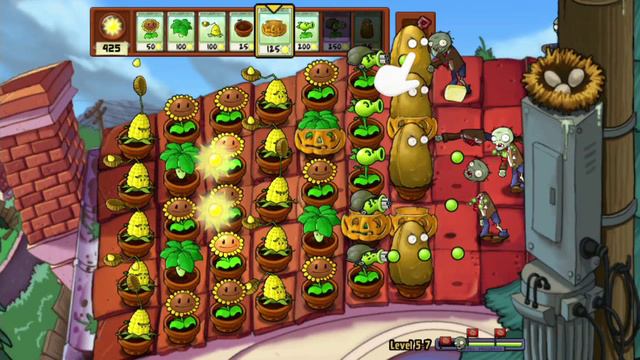 6-Plants vs Zombies. Приключение, уровни с 5.1 по 5.10