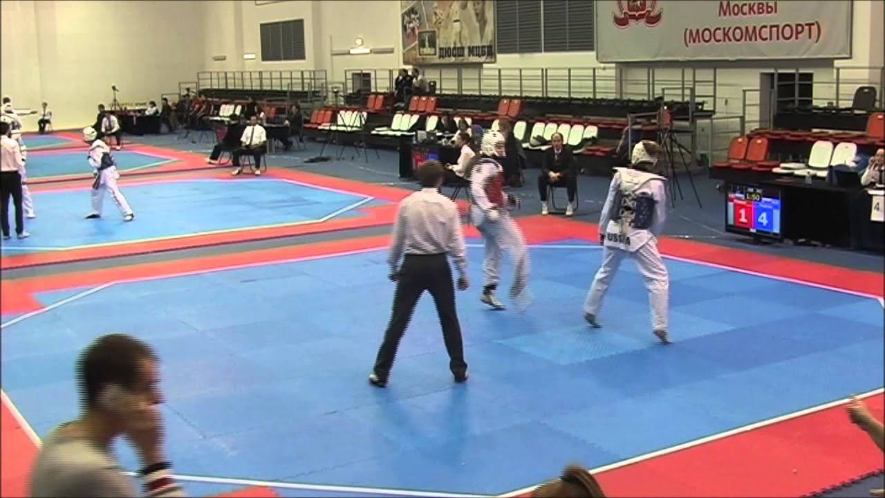 Taekwondo WTF. Первенство Москвы. 28.12.2014 Куканова-Гаджиева