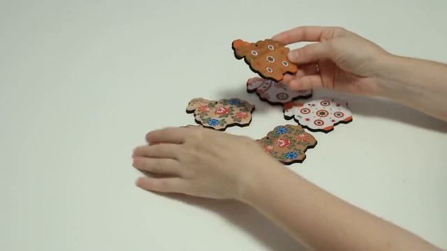 Деревянные елочные украшения "Овечки", ТМ "Царицынская игрушка"