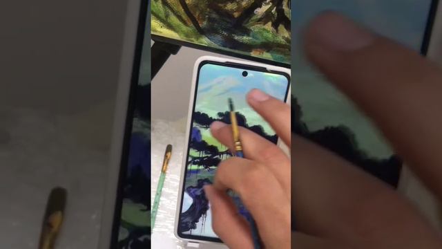 Пишу картину "Горный Китай" 🖼️🎨🖌️