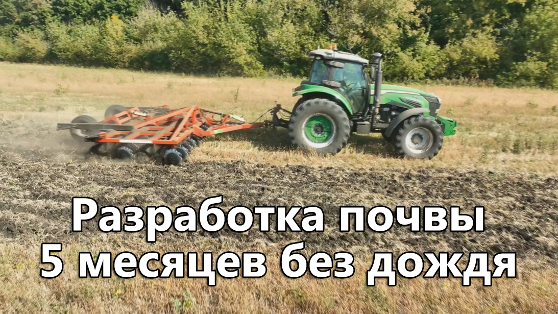 Трактор IRON BULL TTS2404 240 л.с. Работа с дискатором по сложному агротехническому фону.