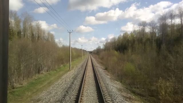 вид по пути следования по Бологое-Полоцкой железной дороги из Бологого