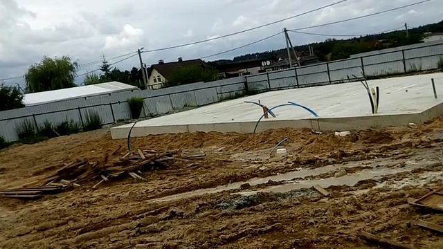 Плитносвайный фундамент 138 м кв на слабых грунтах. Минская область