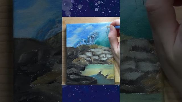 «Горная река», картина маслом, 15х20см #shorts #живопись #картина #пейзаж #nammyart #горы