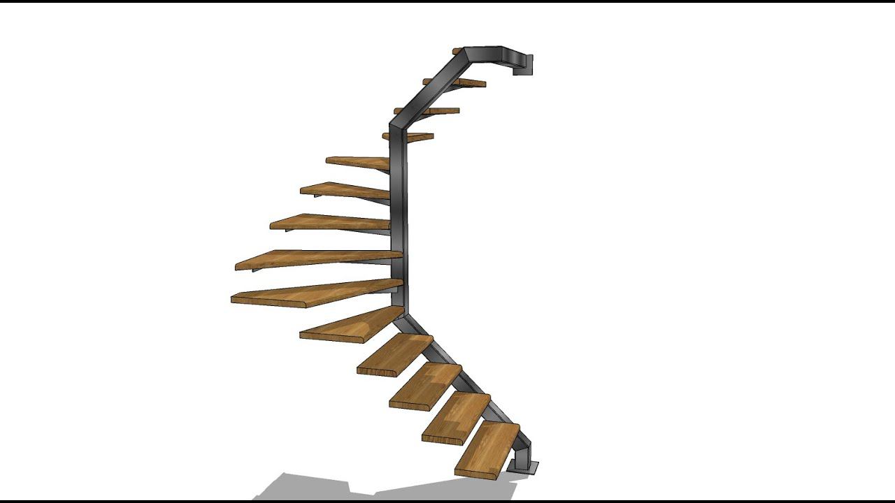Лестница / монокосоур забежная 180º