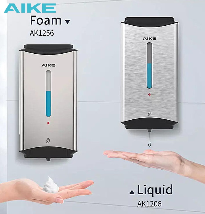 Модель AIKE AK1206-1 Автодозатор мыла (Нержавейка).mp4