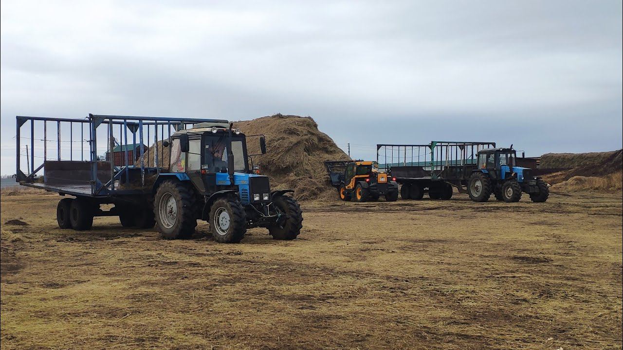 МТЗ 892, ПТС 9   Развоз сена по домам! (Сезон 2020)