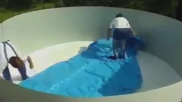 Монтаж сборного бассейна Unipool Baden