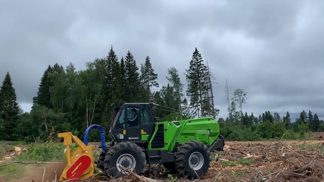 Самоходный колёсный мульчер MERLO MM350B (Италия) - удаление порубочных остатков Московская область