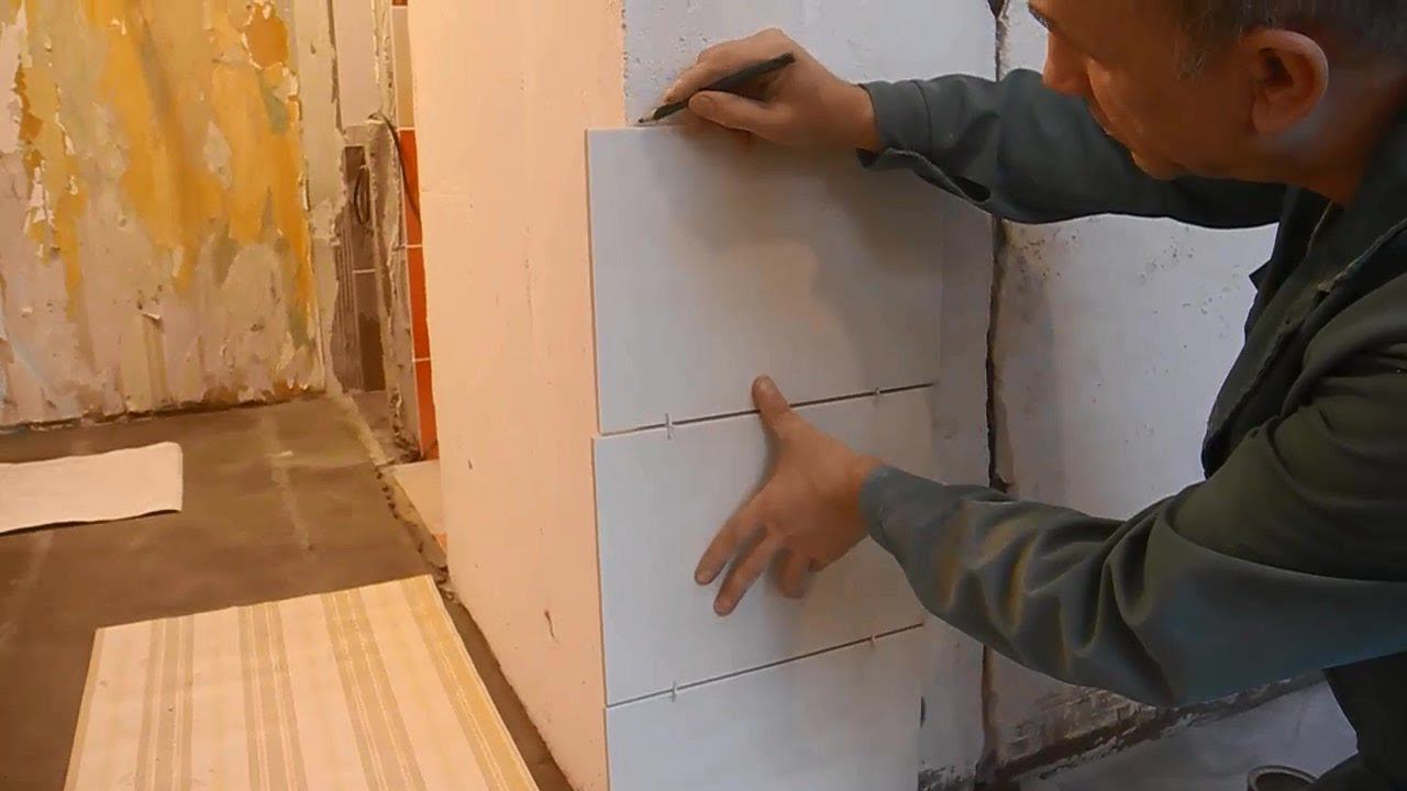 Облицовка плиткой стен на кухне ч.1