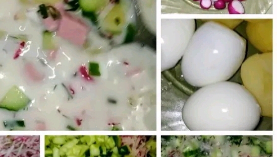 Окрошка НА СЫВОРОТКЕ И СМЕТАНЕ