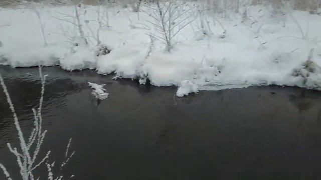 Испытание поискового магнита зимой.