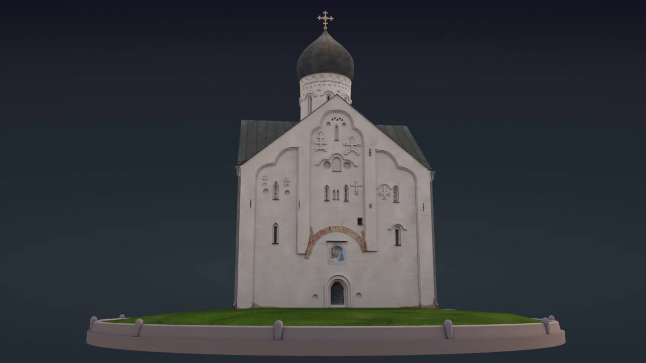 Создание 3D модели Церкви Спаса Преображения на Ильине улице, для мобильного приложения MuByz