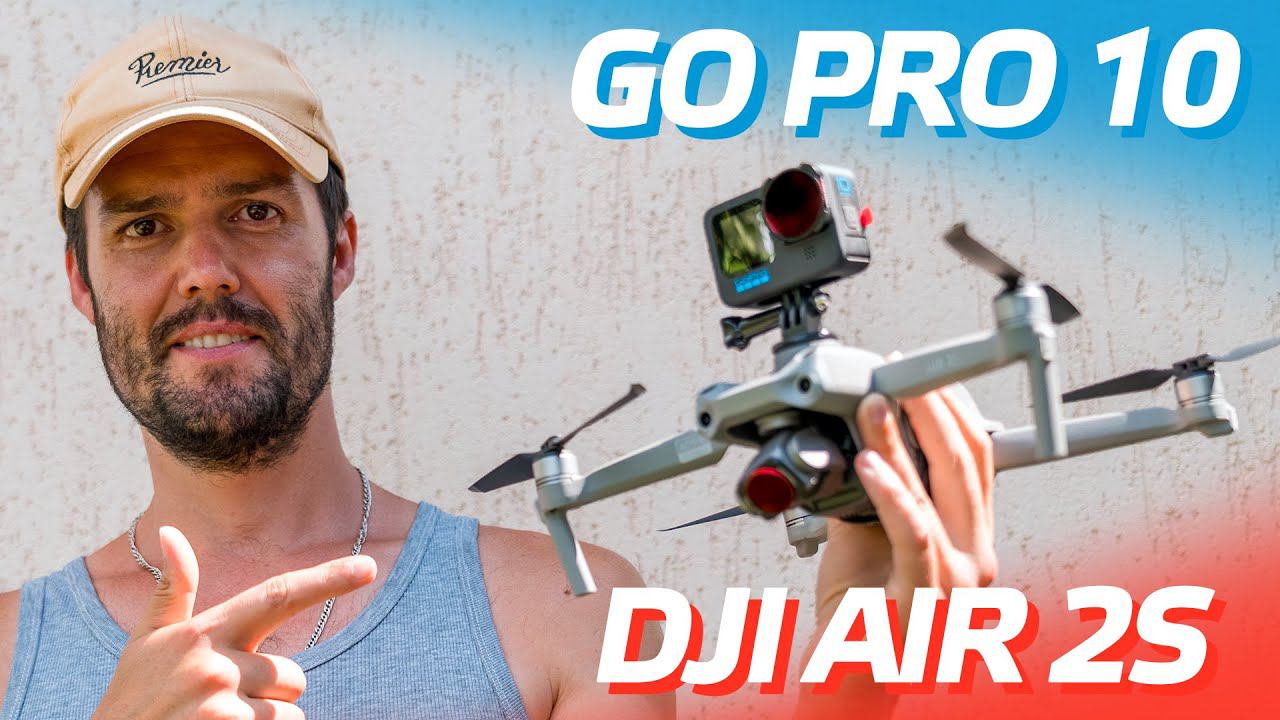 GoPro Hero 10 на дроне DJI Air 2S / Тест сравнение видеокамер дрона и экшн камеры ГоПро видео 4К