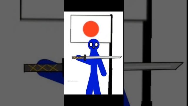 Japan of the past - Stickman Animation #shorts #animation