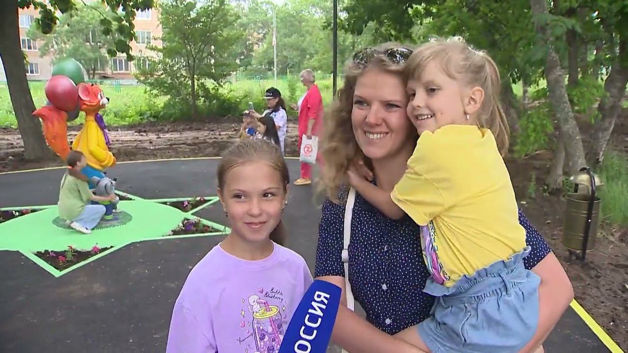 Сюжет ВГТРК о сквере компании "Визит ДВ" для жителей. Приморский край. ТОР Большой Камень