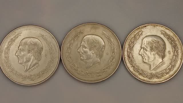 Мексика 5 песо 1951,52,53 года.