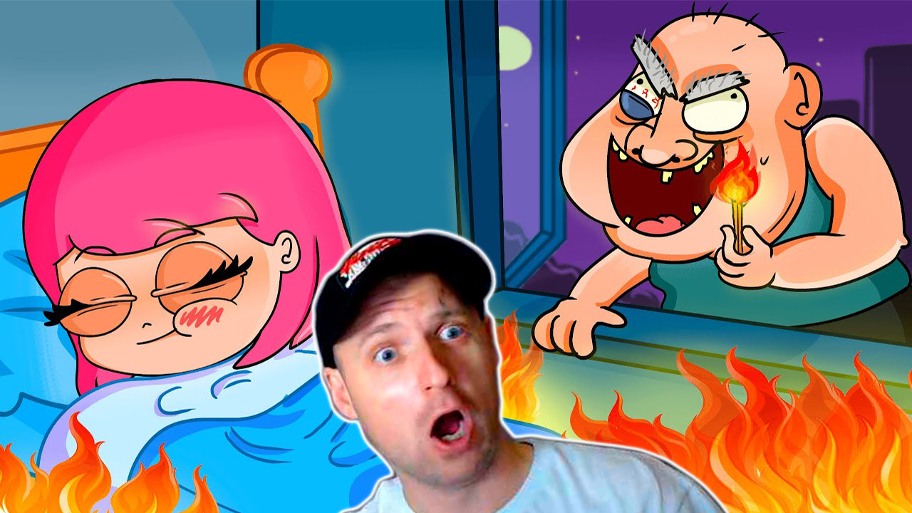 МЕНЯ ПОДЖЁГ СУМАСШЕДШИЙ СОСЕД (АНИМАЦИЯ) ЛУАНА РЕАКЦИЯ