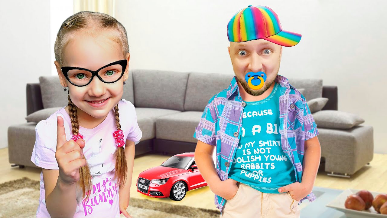 Проверьте Что Произошло, когда Дети Попробовали Быть Как Родители. Настя и папа