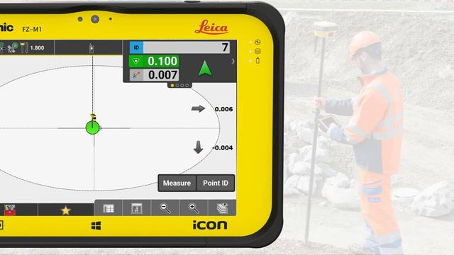 Вынос в натуру Точек в Leica iCON