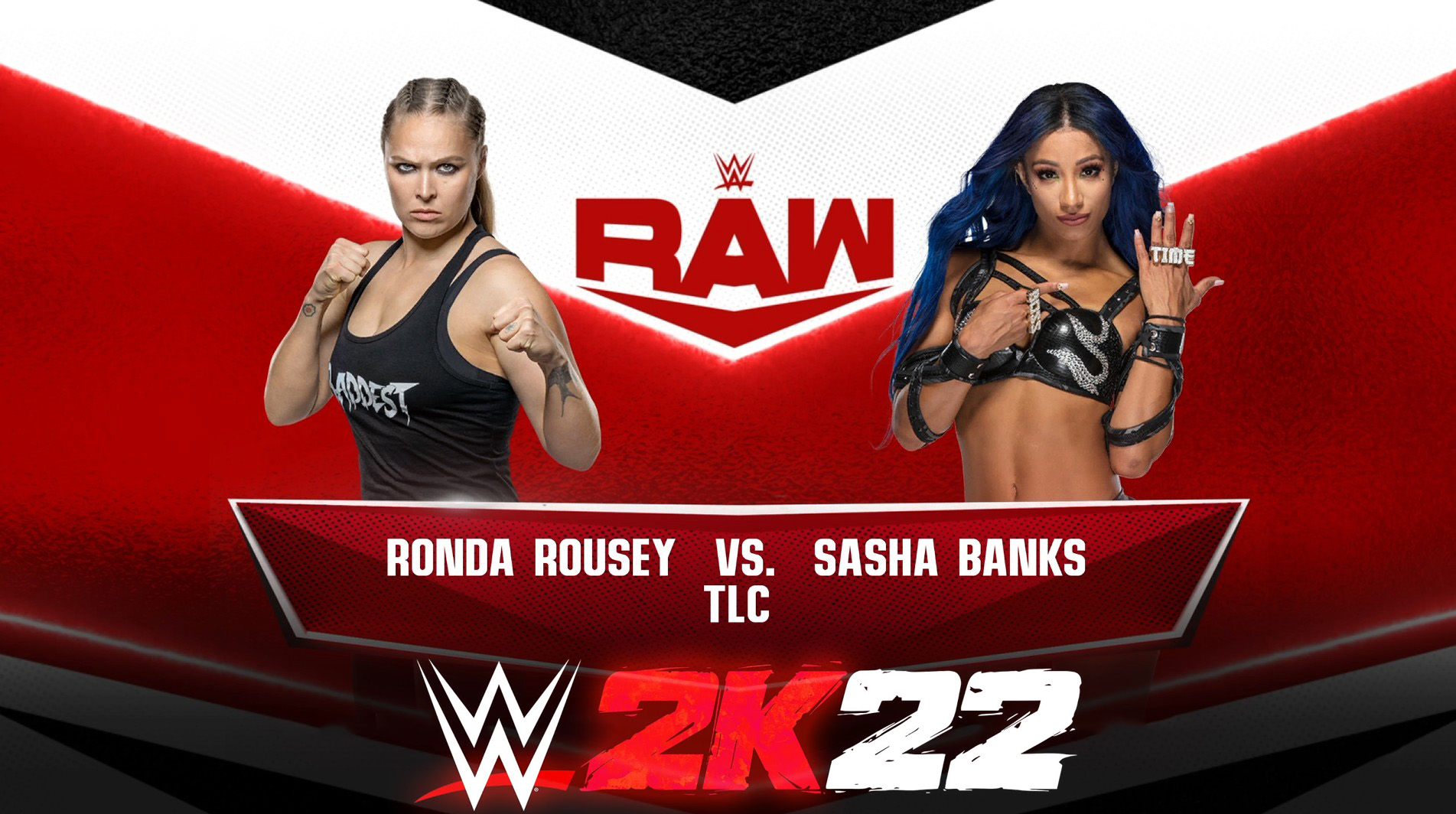 WWE 2K22►RONDA ROUSEY vs SASHA BANKS►TLC RAW??