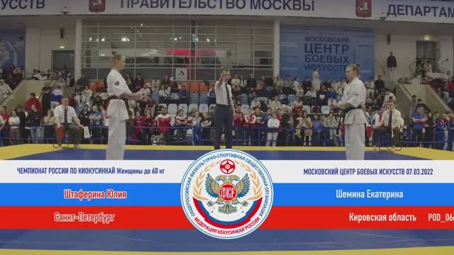 P 066  Штаферина Юлия (Санкт-Петербург) - Шемина Екатерина (Кировская область)