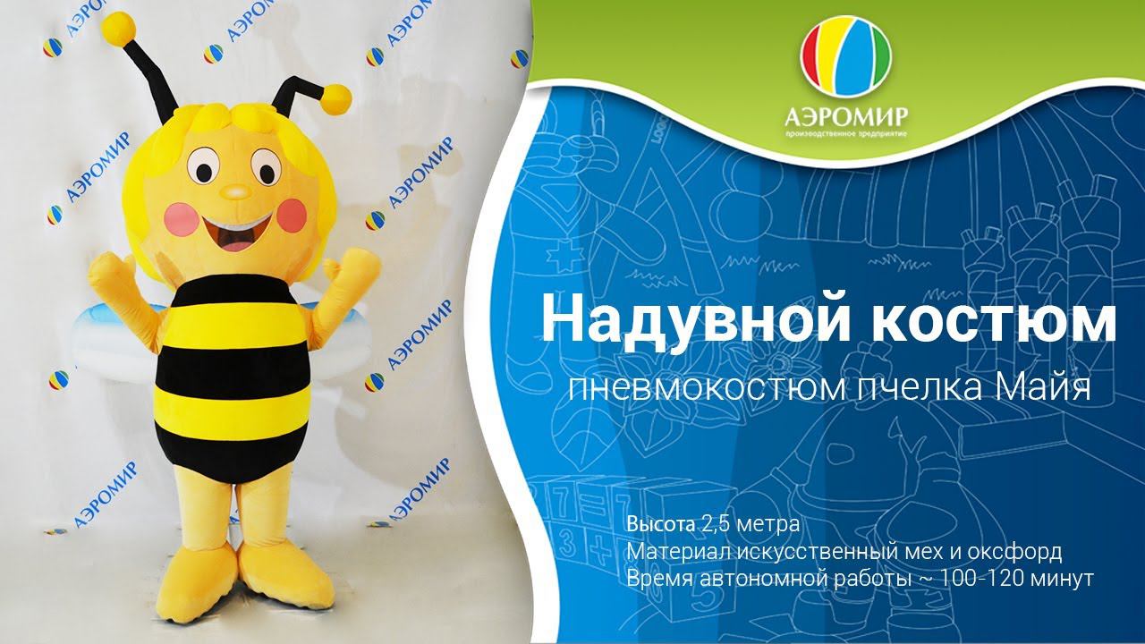 Надувной костюм Пчелки Майя —  Пневмокостюм