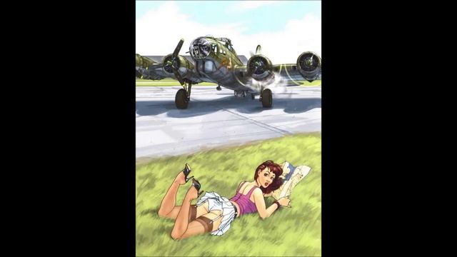 классные девушки и самолёты в стиле пин ап. часть 1