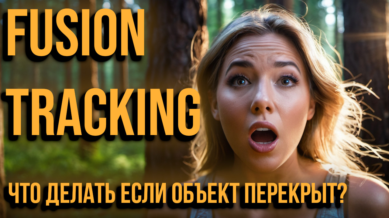 DaVinci Resolve. Эп. 56. Fusion. Tracking. Часть 2. Перекрытый паттерн
