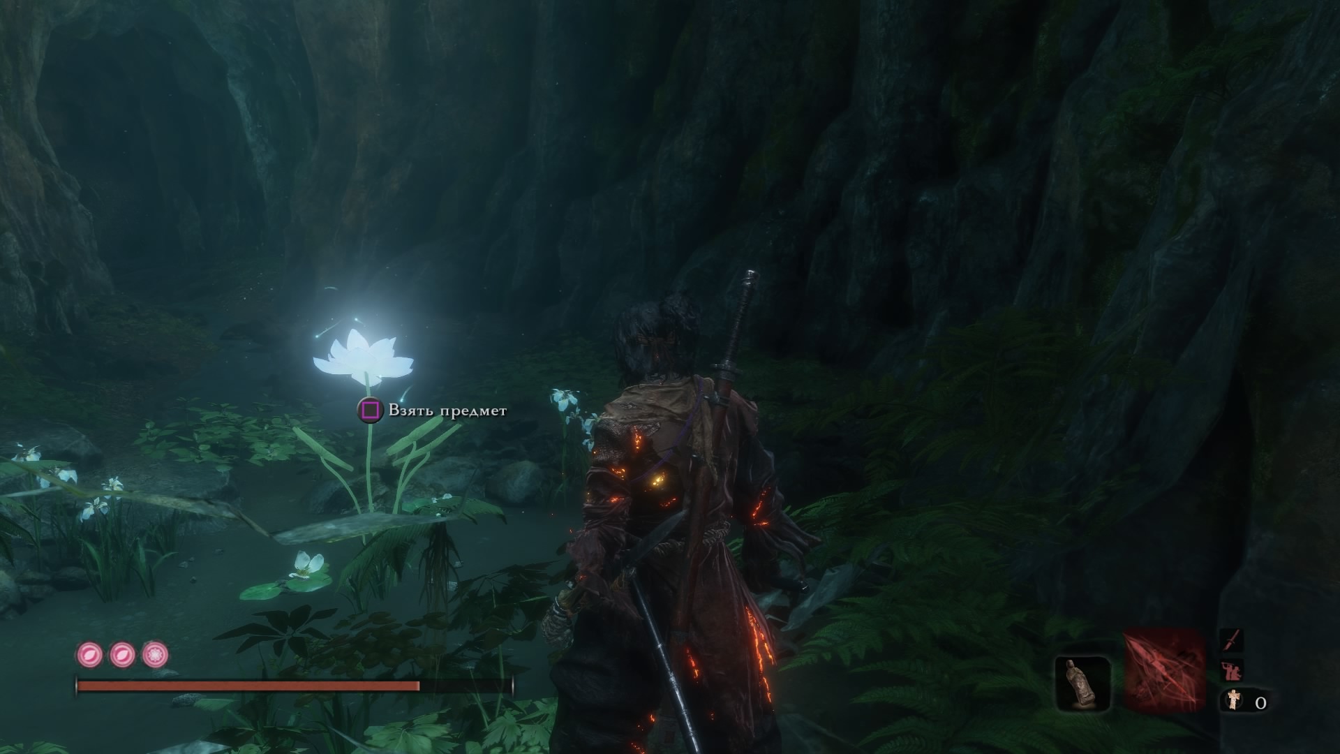 Как стащить цветок лотоса из под носа обезьяны-стража или Guardian ape skip в Sekiro.mp4