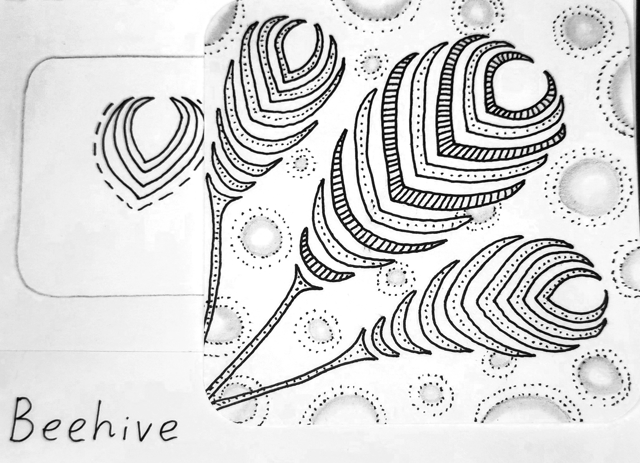 Зентангл Тангл Beehive