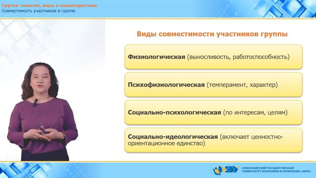 3.2.3 Совместимость участников в группе