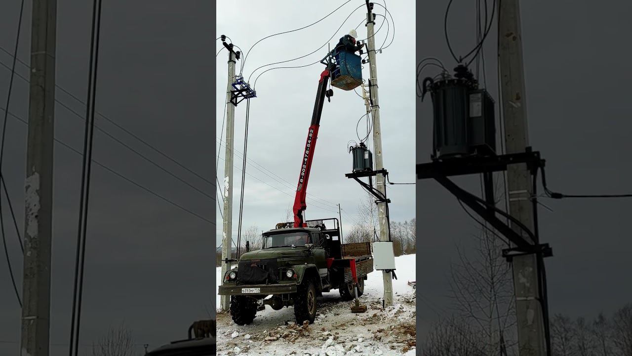 Самодельная корзина для КМУ в реальной работе манипулятора ЗИЛ-131 кму. ПОЛНОЕ видео смотри ЗДЕСЬ ⬇️